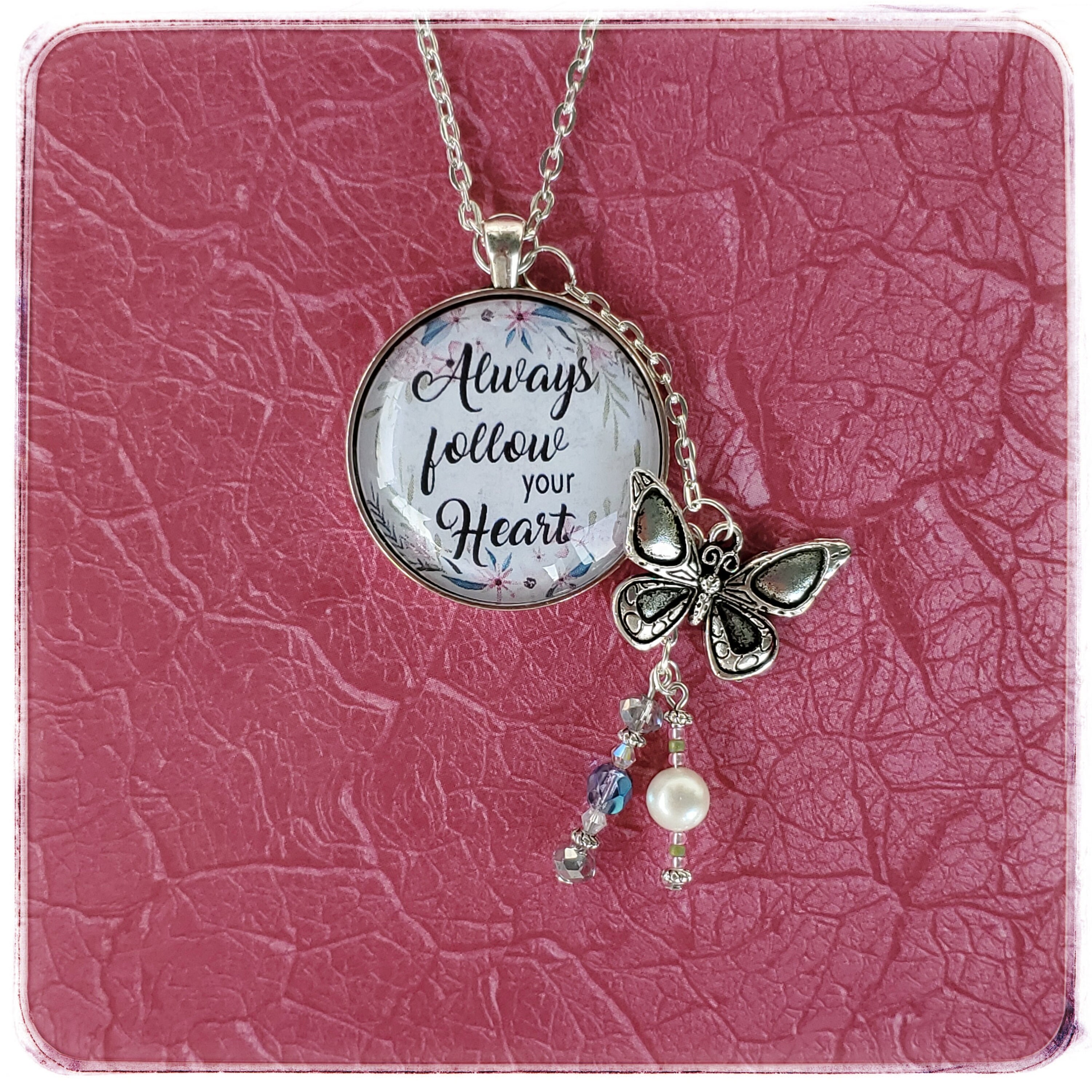 Always follow your Heart Necklace Gift For Her Butterfly | Etsy