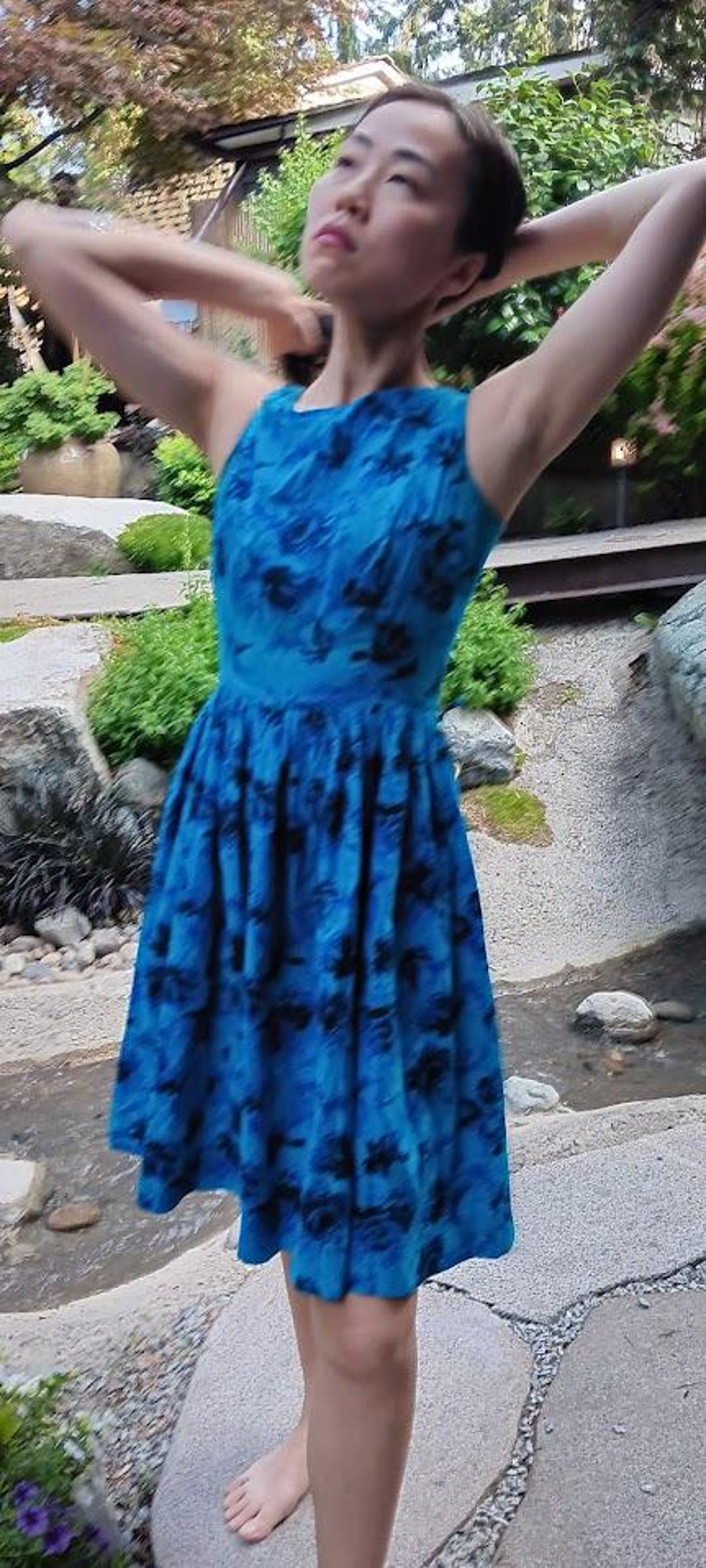 True Vintage Adorable 50s Sundress Dress Blue Sz 6 - Etsy