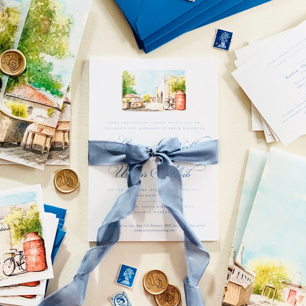 Portugal Wedding Invitations - Etsy