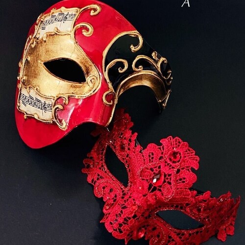 Red Masquerading Party Masks Christmas Masquerade Masks - Etsy