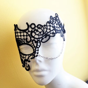 Masquerade Mask With Chains, Half Face Masquerade Mask, Mardi Gras ...
