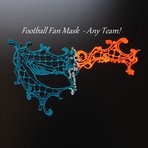 Masquerade Mask Sports Team Color Mask, CUSTOM Sportsteam Mask ...