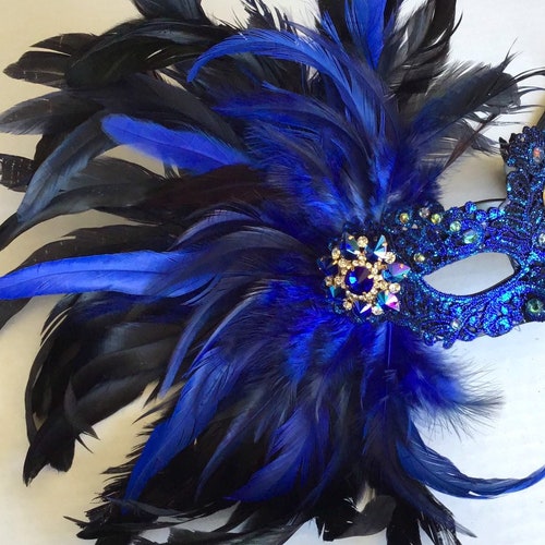 Blue Rio Carnival Mask Brazilian Carnival Mask Venetian - Etsy