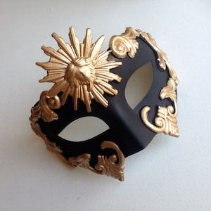 Greek God of the Sun Masquerade Mask, Louis XIV Sun Emblem Mens ...