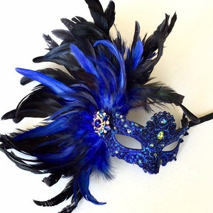 Blue Rio Carnival Mask, Brazilian Carnival Mask, Venetian Carnival ...