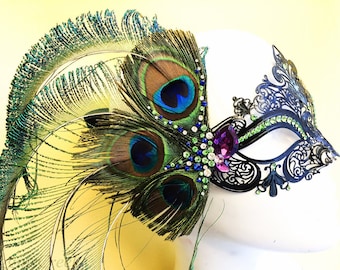 Peacock mask | Etsy