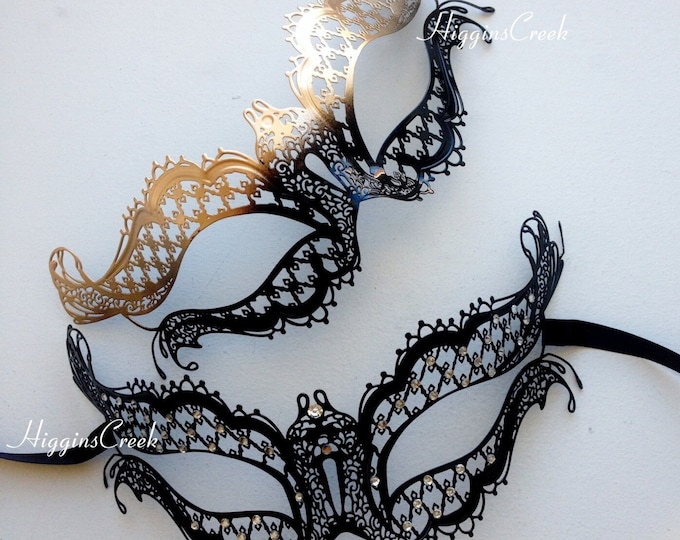 Katherine Masquerade Mask With Rhinestones - Etsy