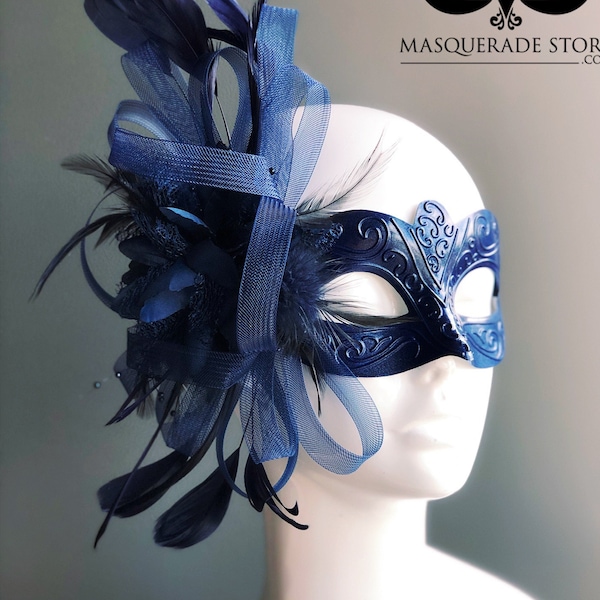 Blue Masquerade Mask - Etsy