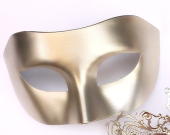 Men's Masquerade Mask, Gold Masquerade Masks, Gold Phantom Mask ...