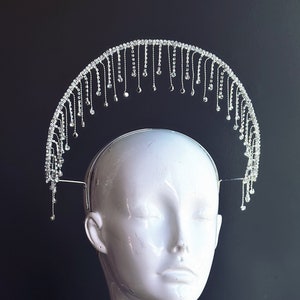 Festival Wear Silver Goddess Headpiece Queen Crown Choker Necklace - Etsy