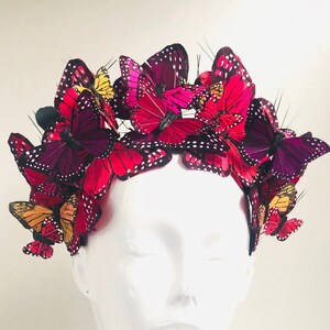 Butterfly Queen Headdress Goddess Headpiece, Monarch Butterfly Headband ...