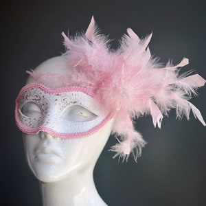 Pink Masquerade Mask Kids Princess Costume Venetian Mask Girls Pink ...