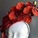 Orange Orchid Fascinator Hat Tea Party Hat Flower Headband - Etsy