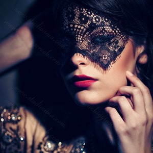 Masquerade Mask, Sexy Lingerie Lace Mask Black Women Fashion, Masque ...