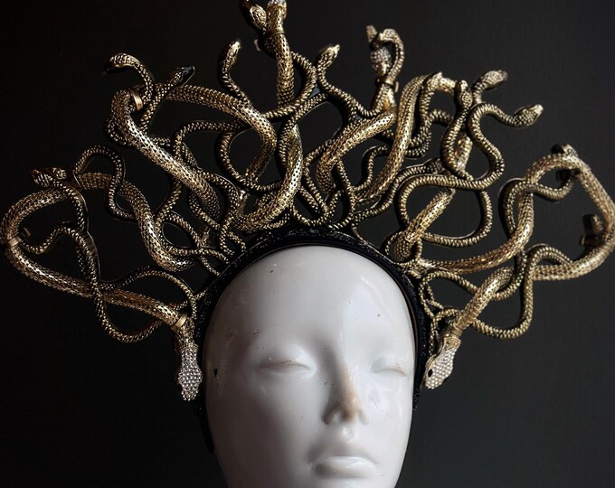 Medusa Gorgon Costume, Medusa Gorgon Goddess Crown and Jewelry, Large ...