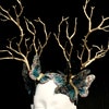 Ram Horn Skull Pagan Viking Ritual Skull Witchcraft Skull Deer Antler ...
