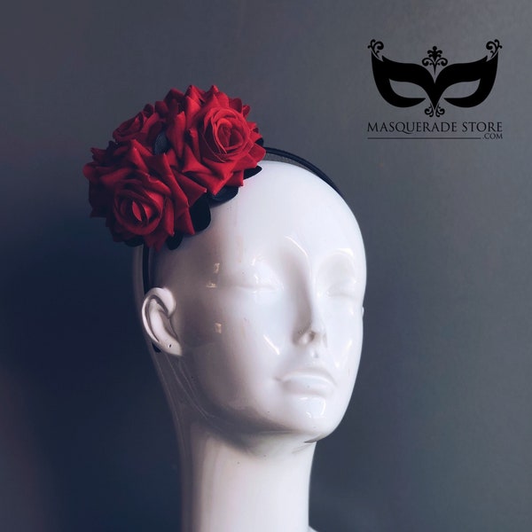 Red Rose Headband - Etsy