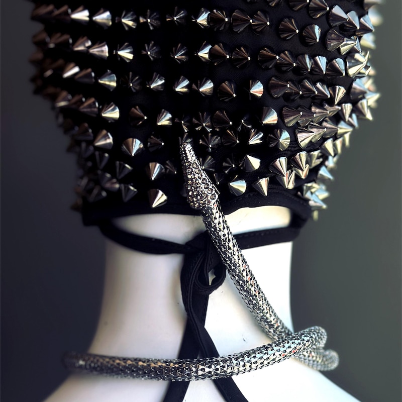 Full Head Silver Mask - Etsy