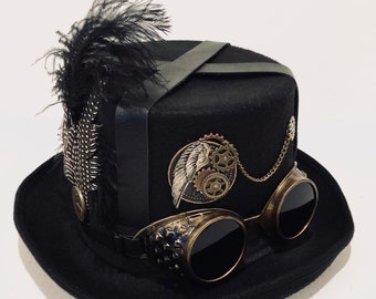 Black Steampunk Hat - Etsy