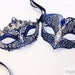 Navy Blue Couples Masquerade Masks, Black Venetian Couples Matching ...