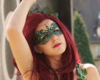 Green Masquerade Mask | Etsy