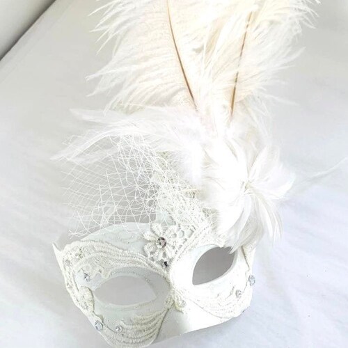 Masquerade Mask White Masquerade Mask Masquerade Ball Mask | Etsy