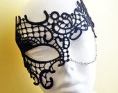 Masquerade Mask With Chains Half Face Masquerade Mask Mardi - Etsy