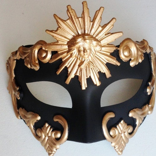 Greek God of the Sun Masquerade Mask Louis XIV Sun Emblem - Etsy