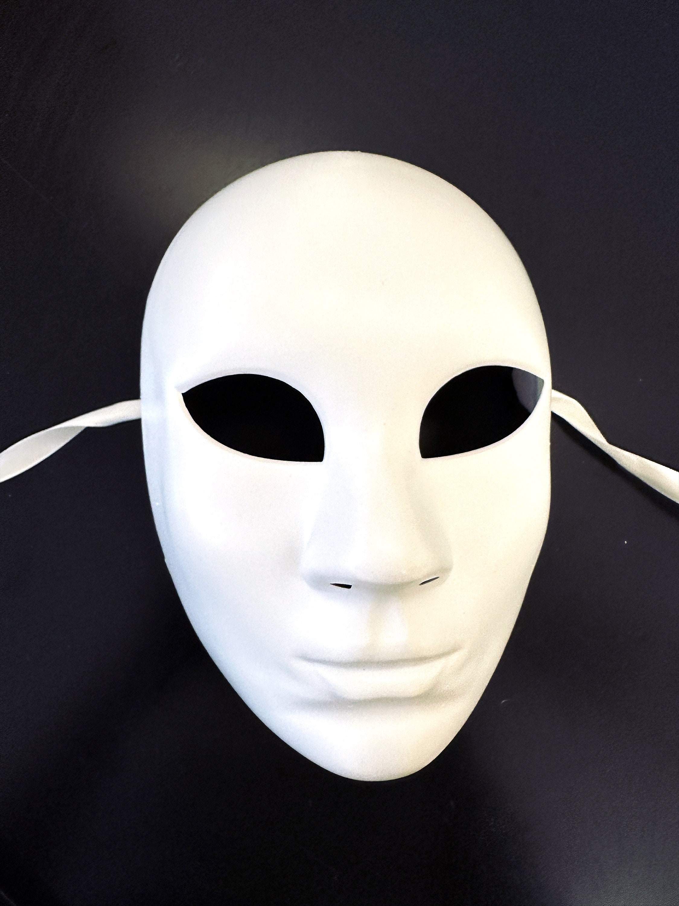 White Full Face Costume Mask, Cosplay Mask, DIY Mask, White Blank Mask ...