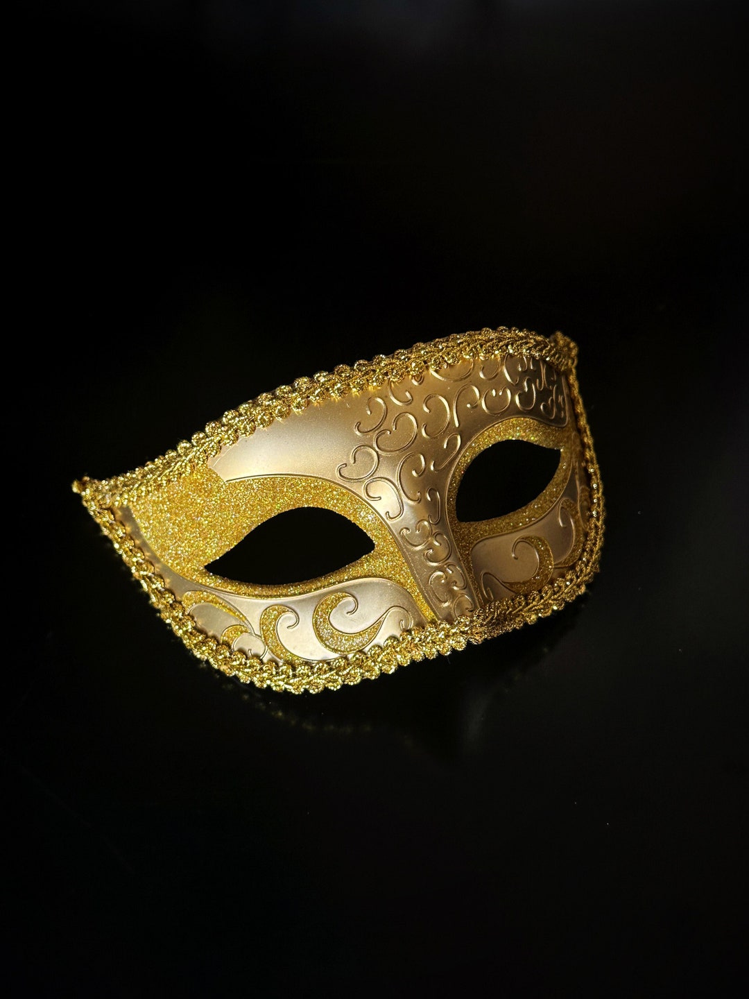Gold Mens Masquerade Mask Gold Masquerade Party Venetian Mask Wedding ...