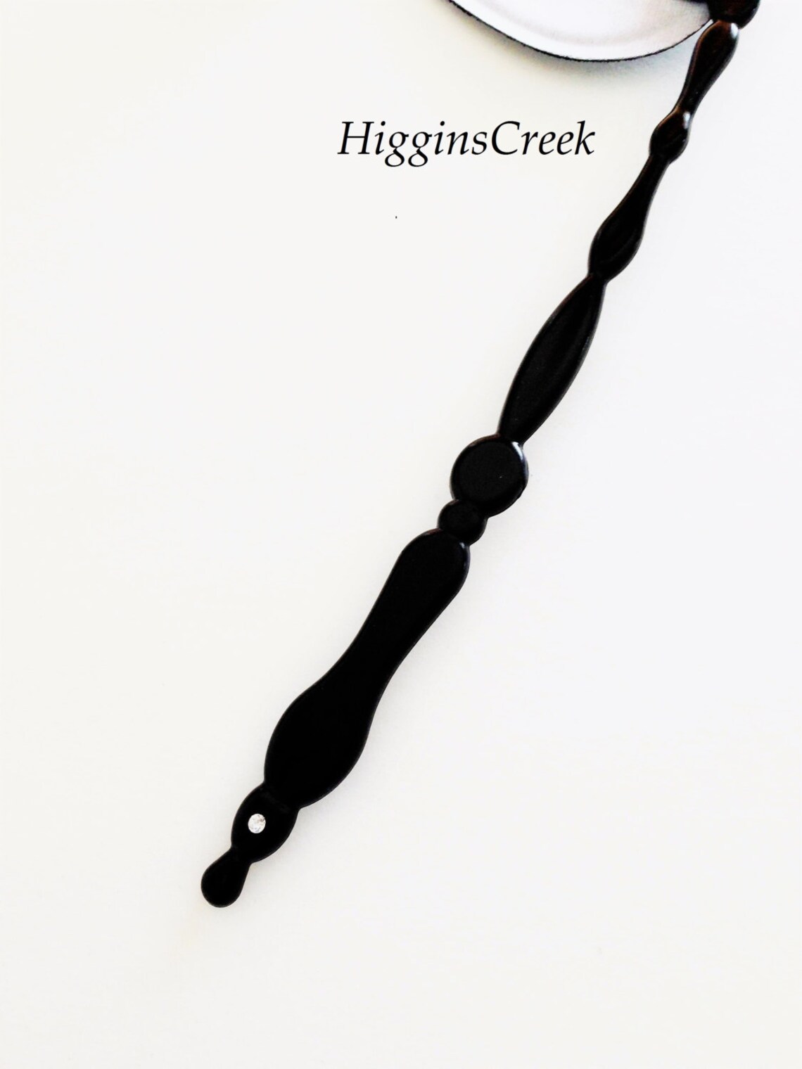 Handheld Masquerade Mask With Stick Simple Black Mask With Stick ...