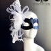 Exquisite Cobalt Blue Masquerade Mask Women Feather Ball Mask - Etsy