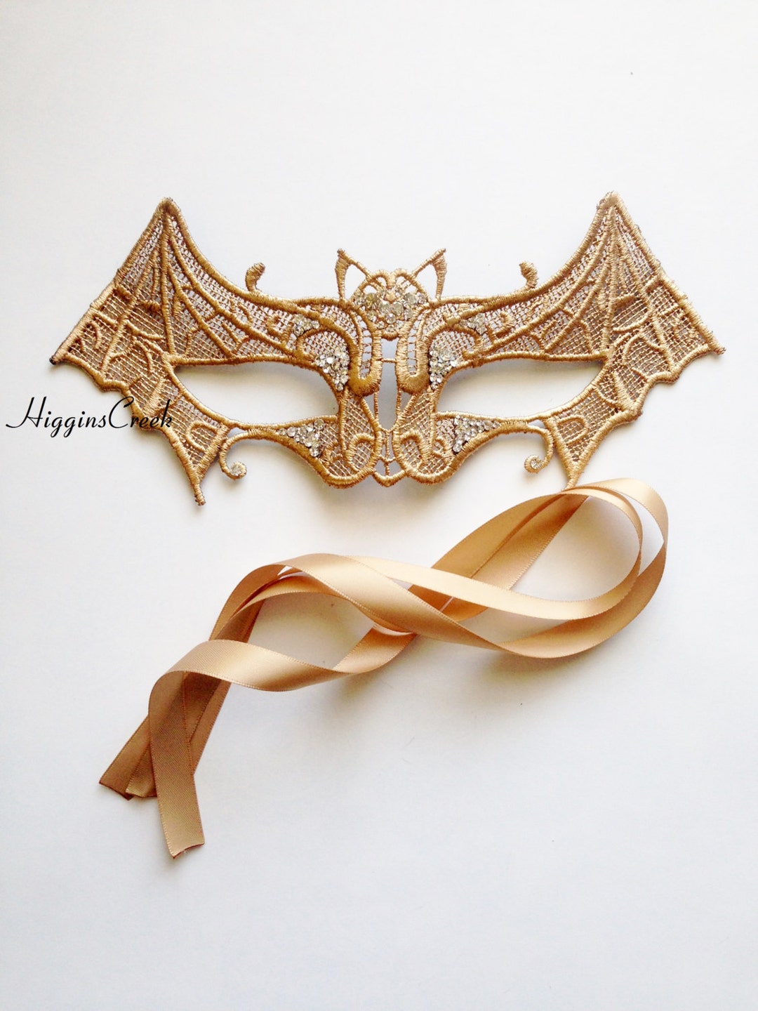Gold Bat Animal Mask for Women and Girls - Bat Animal Halloween Mask - Etsy