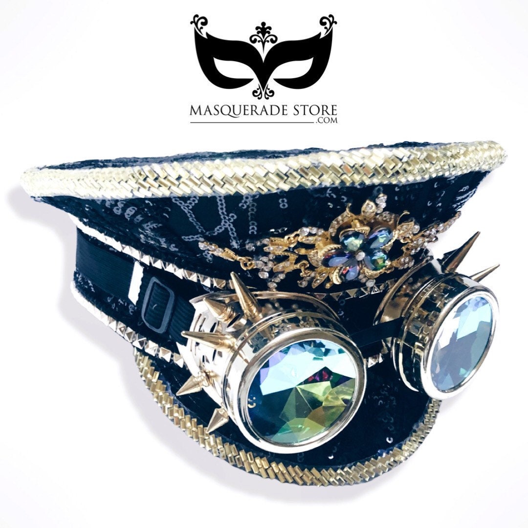 Hot Pink Captain Hat Woman Pink Sequin Rave Hat Pink - Etsy UK