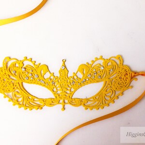 Yellow Masquerade Mask Set, His & Hers Masquerade Mask, Gold Masquerade ...
