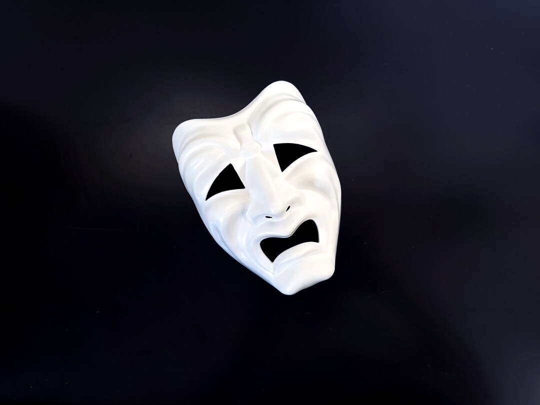 White Tragedy Mask, DIY Mask Blank, Party Activity, Arts and Crafts ...