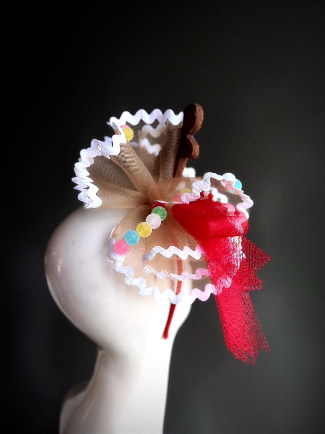 Holiday Fascinator Christmas Party Hat Holiday Headband Gingerbread Man ...