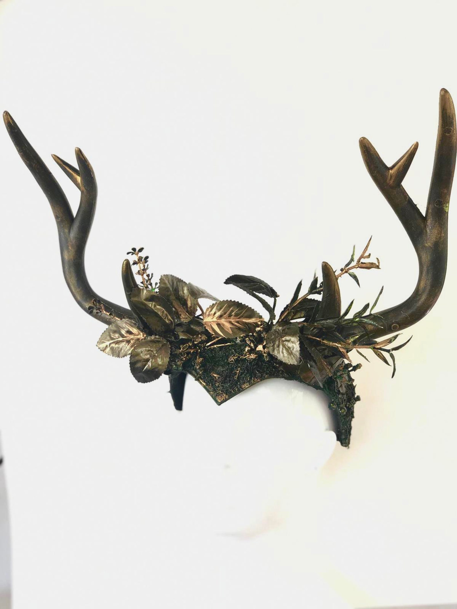 Rustic Woodland Headpiece Deer Antler Headdress Forest Earth Pagan ...
