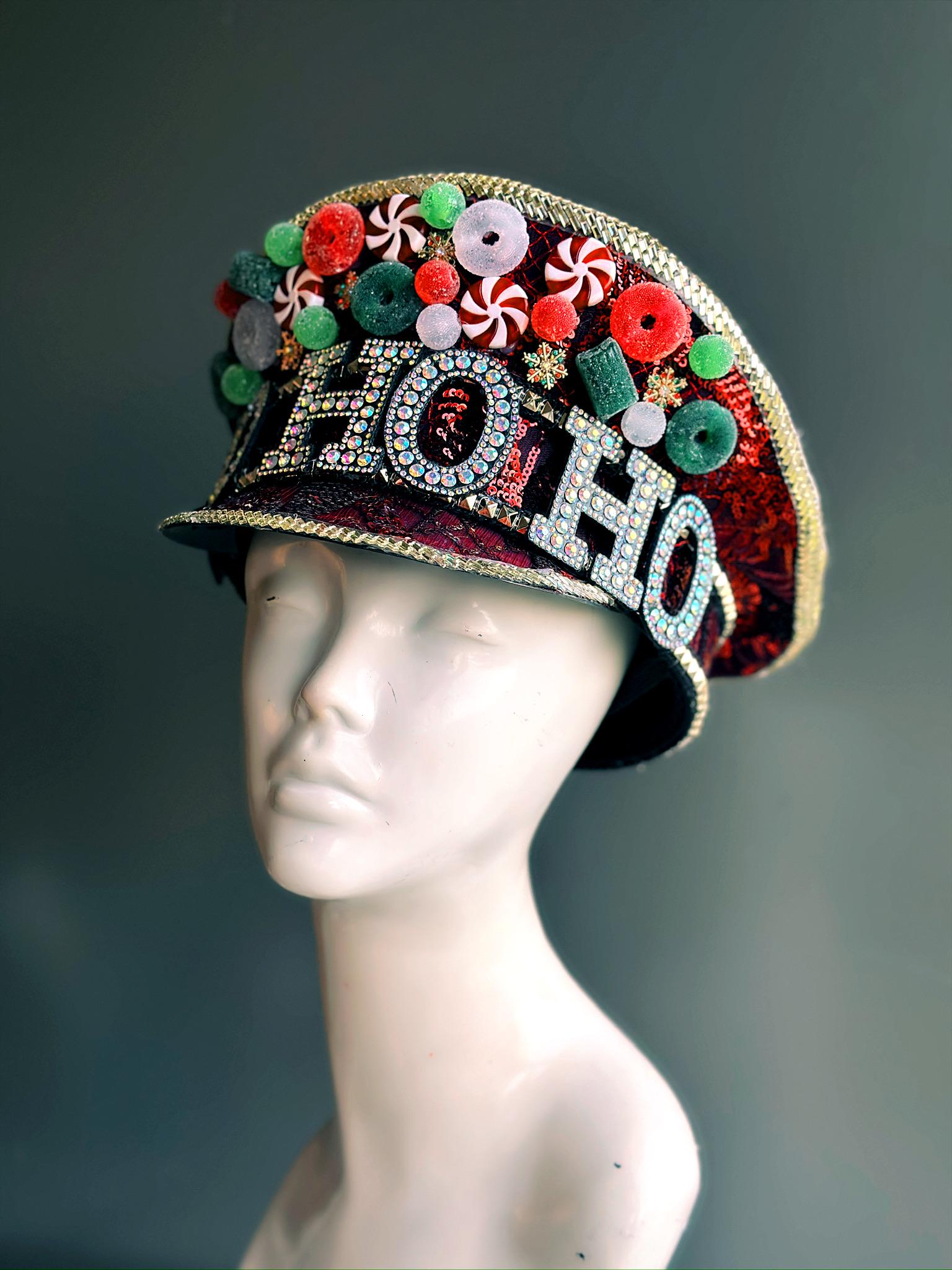 Ho Ho Ho Christmas Captain Hat – Holiday Candy Accessory - Etsy
