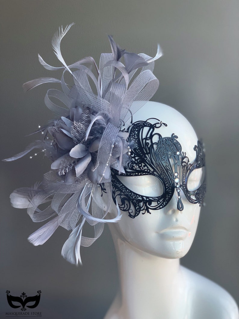 Purple Flower Masquerade Mask, Elegant Mask, Womens Masquerade Mask ...