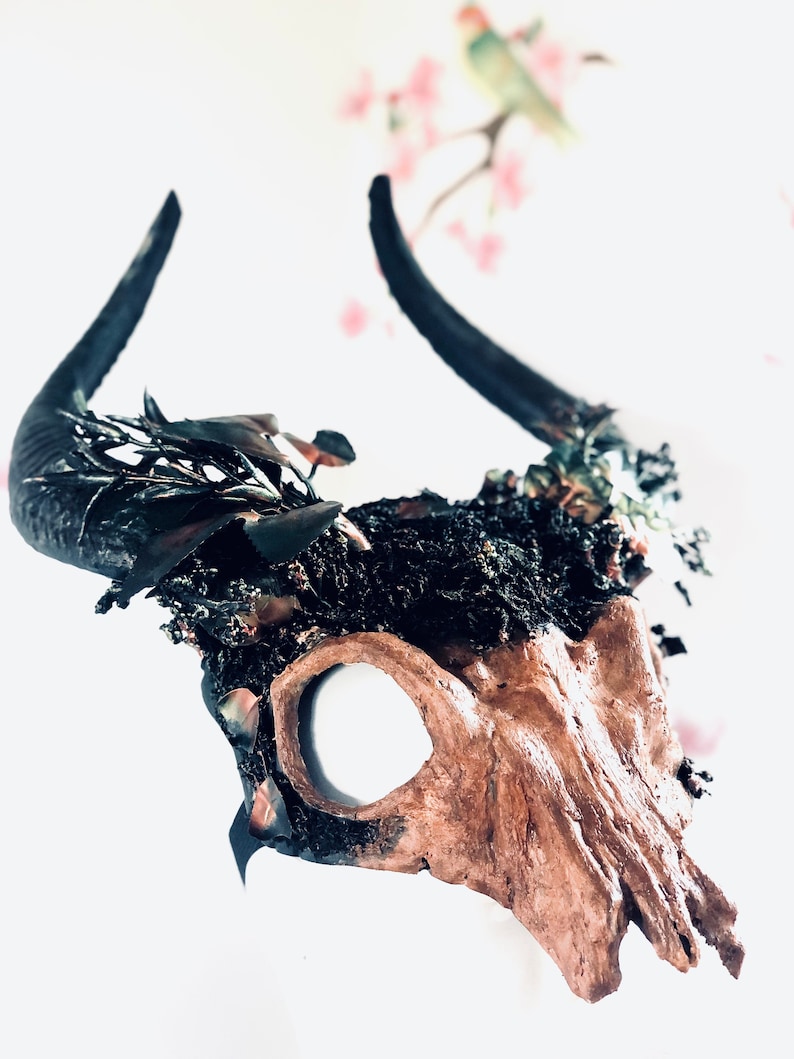 Deer Antler Pagan Ritual Skull Headdress, Samhain Witch Gaelic Festival ...