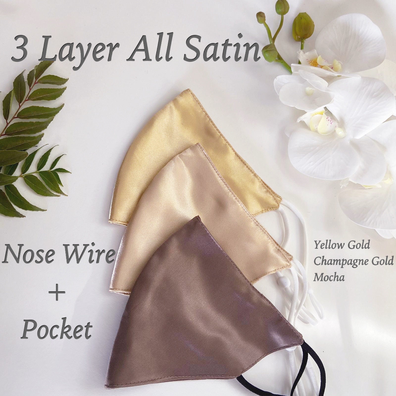 Champagne Satin Mask Party Mask Face Masks Satin Face Mask - Etsy