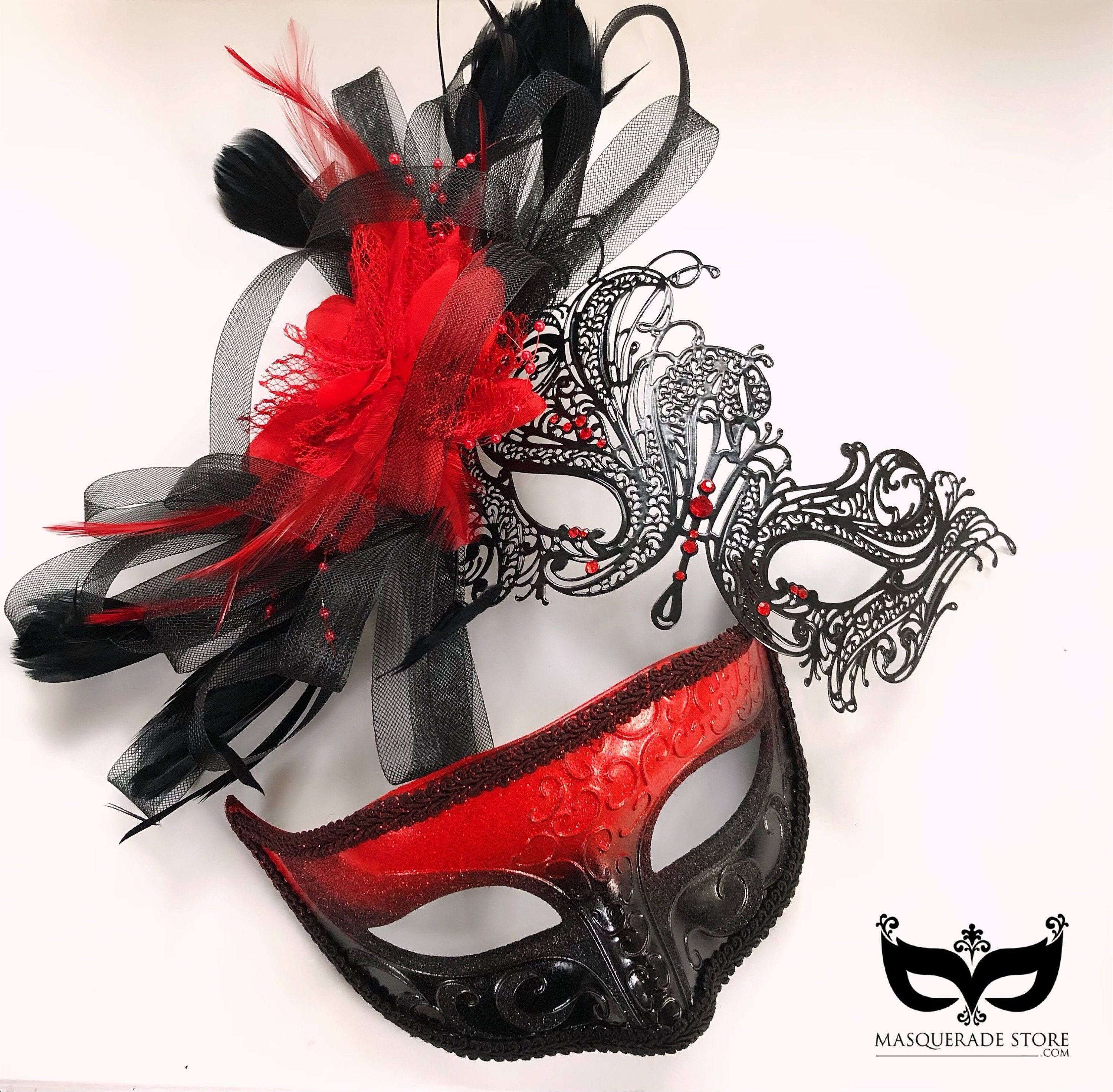 Red Female Masquerade Masks