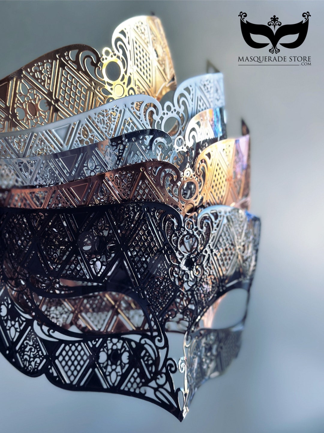 Metal Masquerade Masks for Men, Mens Mask, Metal Mask, Masked Party ...