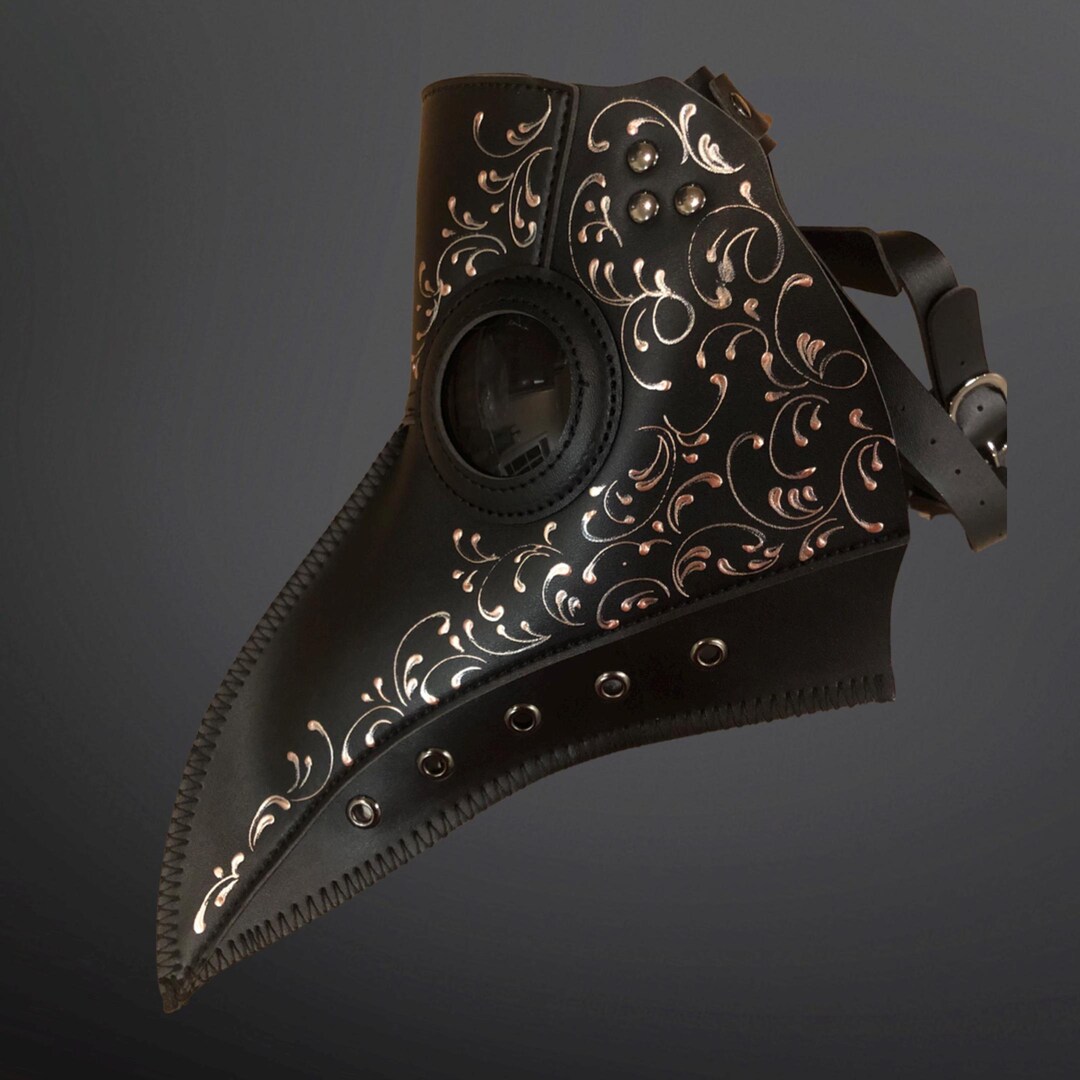 Plague Doctor Mask Masquerade Mask Plague Mask Faux Leather Bird Mask ...
