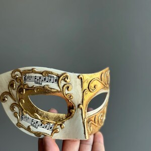 Gold Venetian Lace Musical Notes Masquerade Mask Couples Set - Etsy