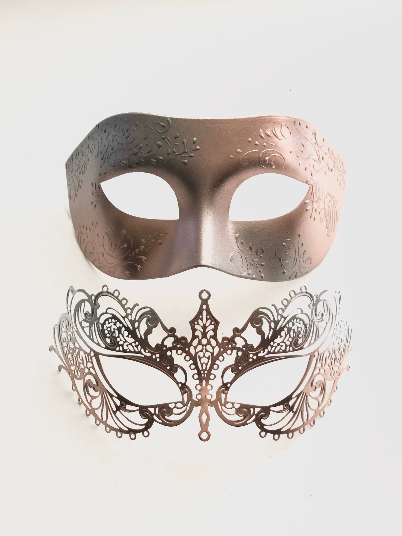 Rose Gold Masquerade Mask Champagne Couples Masquerade Mask | Etsy