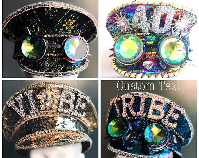 Rave Captains Style Hat Perfect for Festival's Includes Steampunk ...