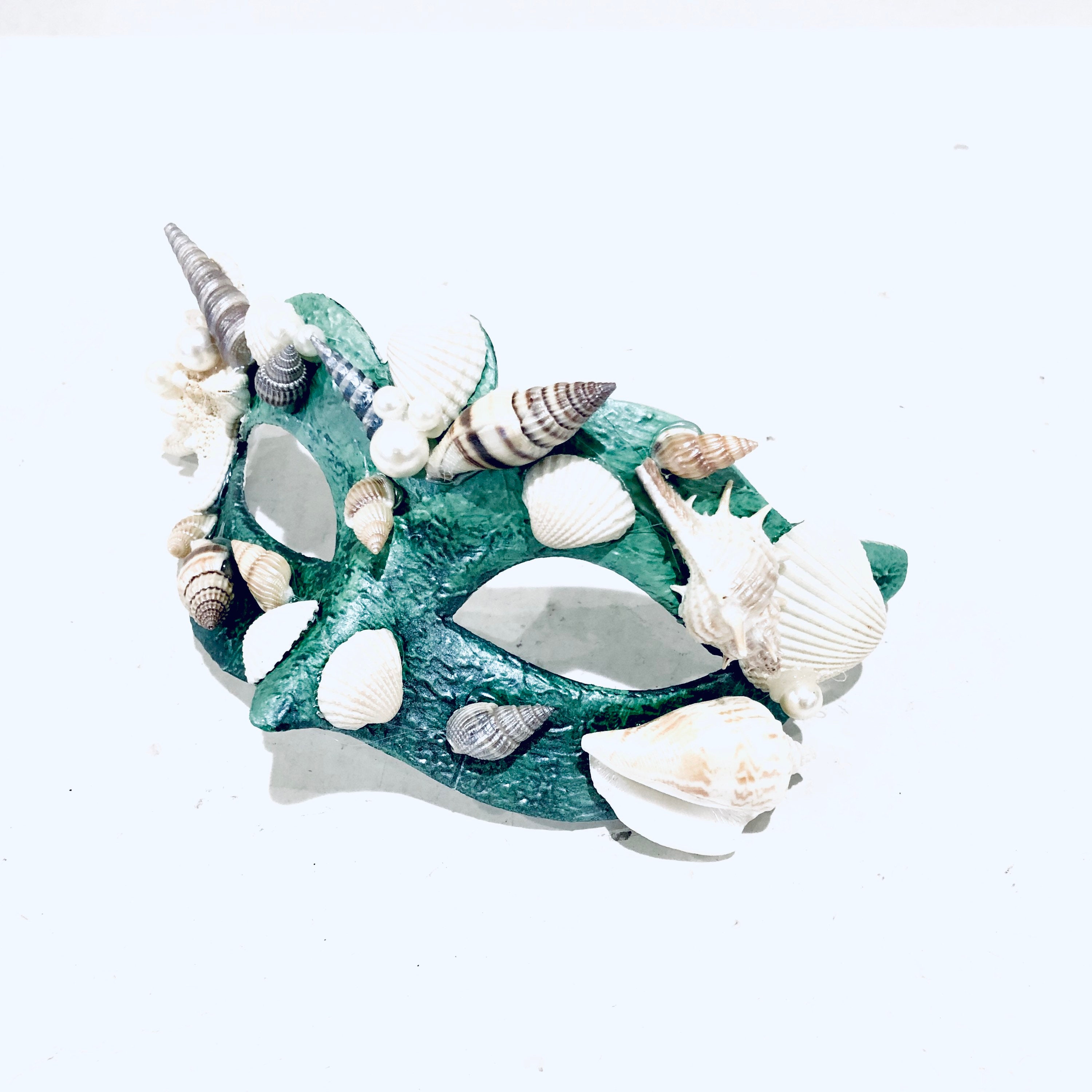 Mermaid Mask Sea Shells Headpiece Sea Creatur Mask Under the Sea Mask ...