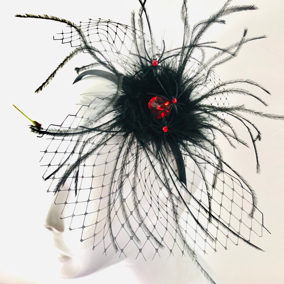 Black Widow Halloween Headpiece Spider Web Headdress Halloween - Etsy